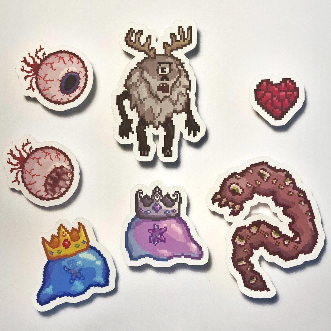 Terraria Inspired Bosses Monster Stickers - King & Queen Slime, Eye of ...