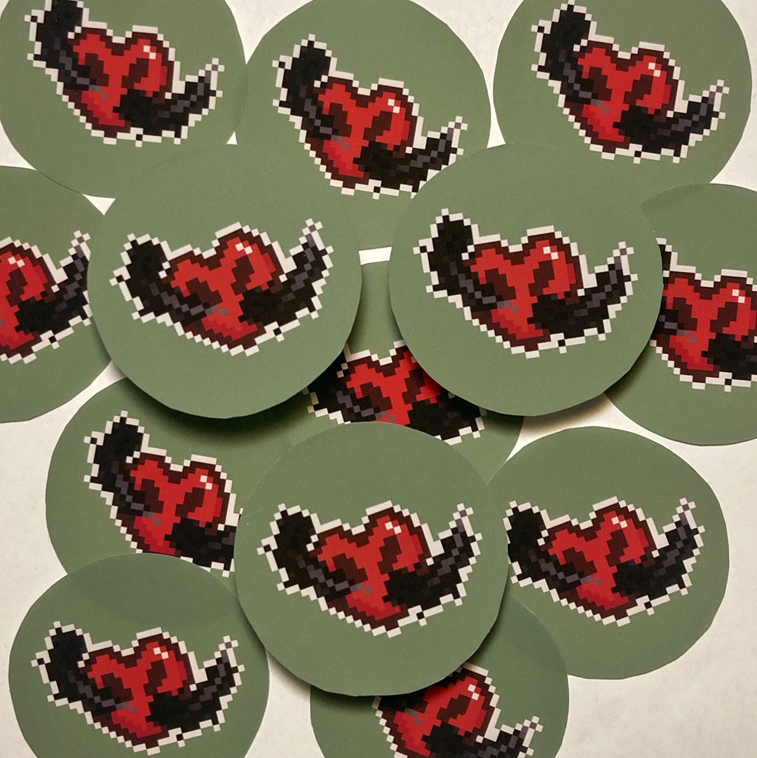 Philza Inspired Logo Stickers Crow Hardcore Minecraft Heart - Etsy