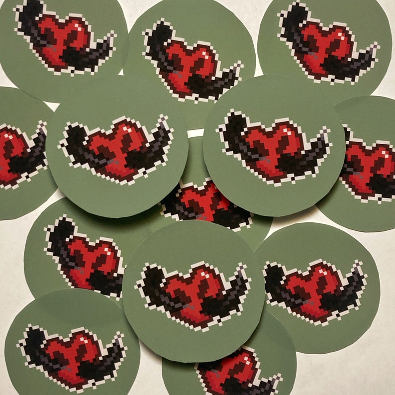 Philza Inspired Logo Stickers - Crow Hardcore Minecraft Heart - Etsy
