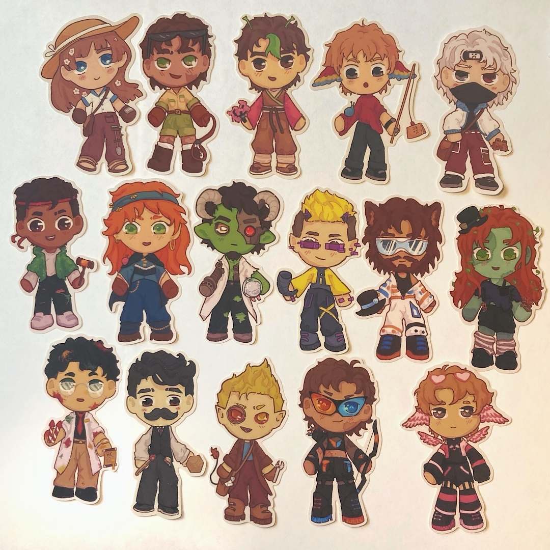 Hermitcraft Season 10 Chibi Stickers - MCYT, Life Series - Grian, Mumbo ...