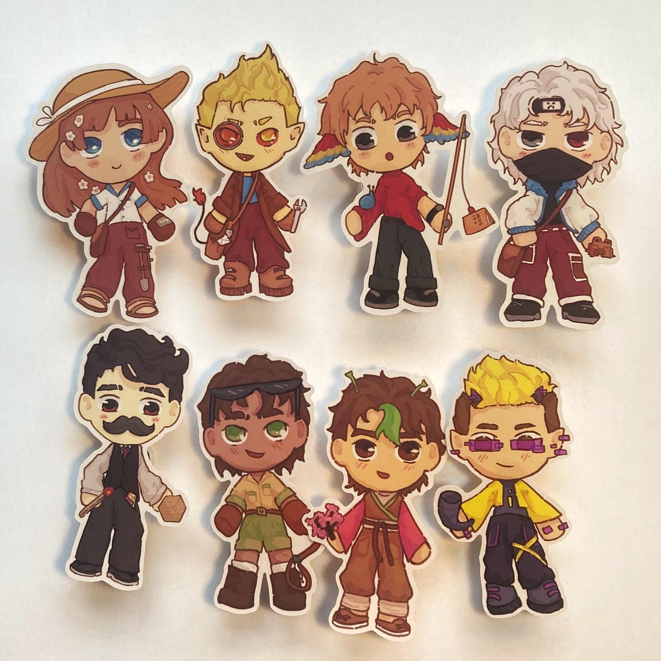 Hermitcraft Season 10 Chibi Stickers MCYT, Life Series Grian, Mumbo ...