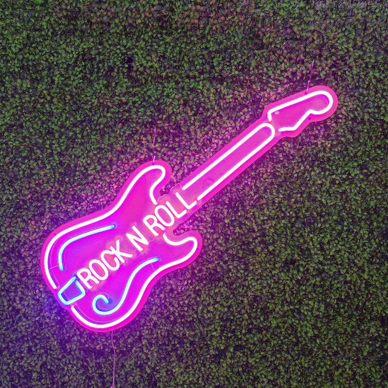 Personalised Guitar Neon Sign Guitar Neon Light Customised - Etsy