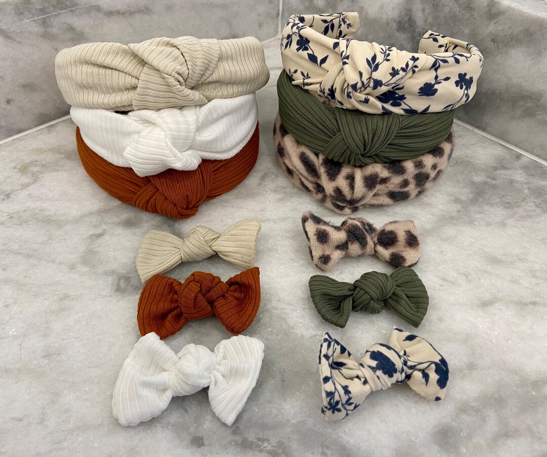 Mommy and Me Headbands/bows Matching Headband , Topknot Headband ...