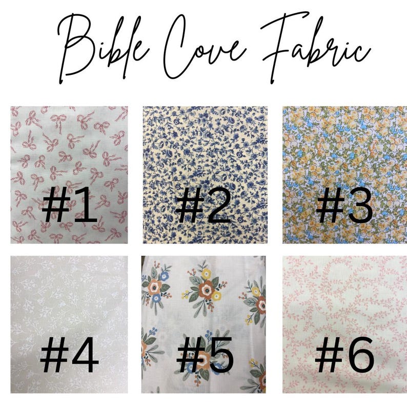 Quilted Fabric Bible Cover: Lace Trim, Satin Bow, Optional Lace Cross ...