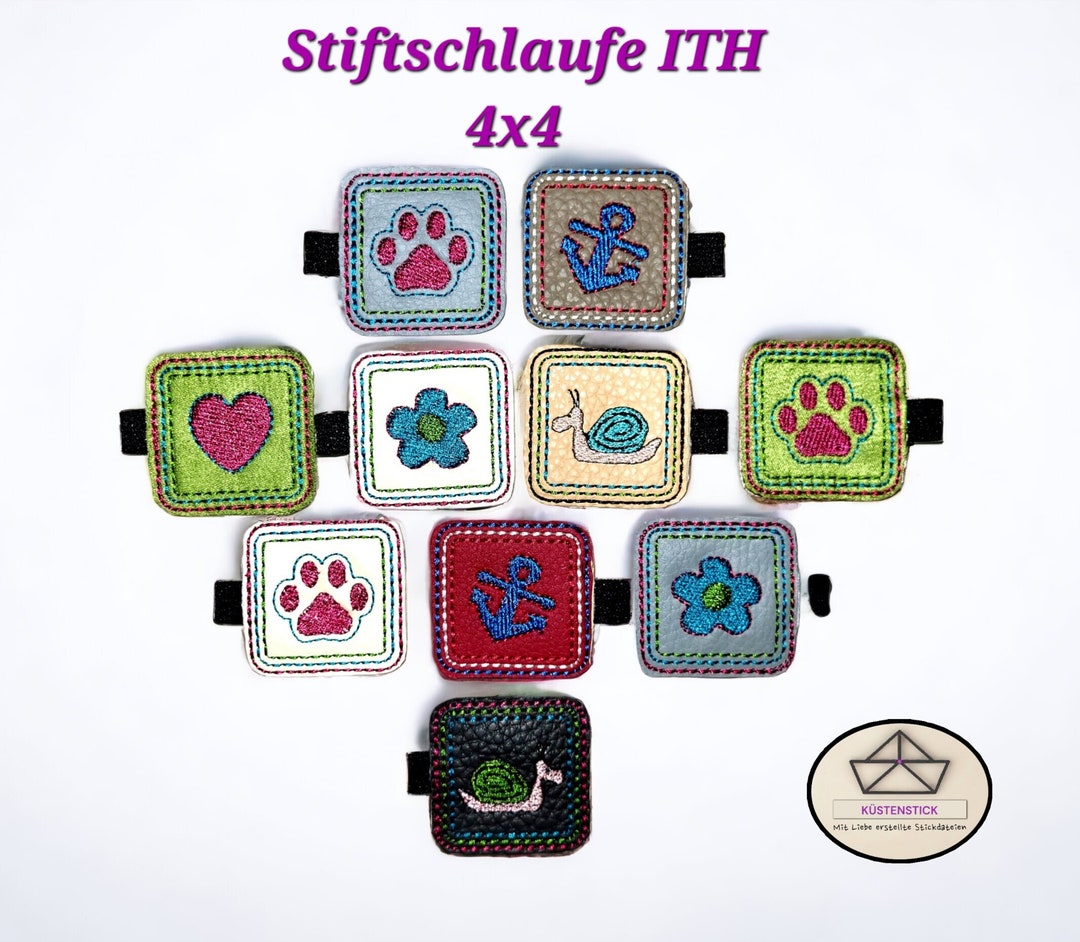 Embroidery File Pen Loop ITH From the 4 X 4 Cm Frame, Each With 5 ...