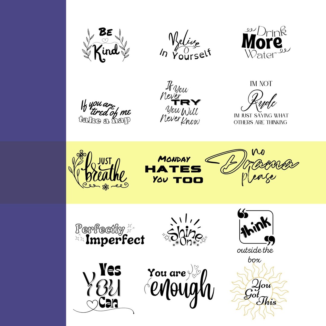 SVG Inspirational/cute Printable Quotes/cricut SVG Files/trendy Quotes ...