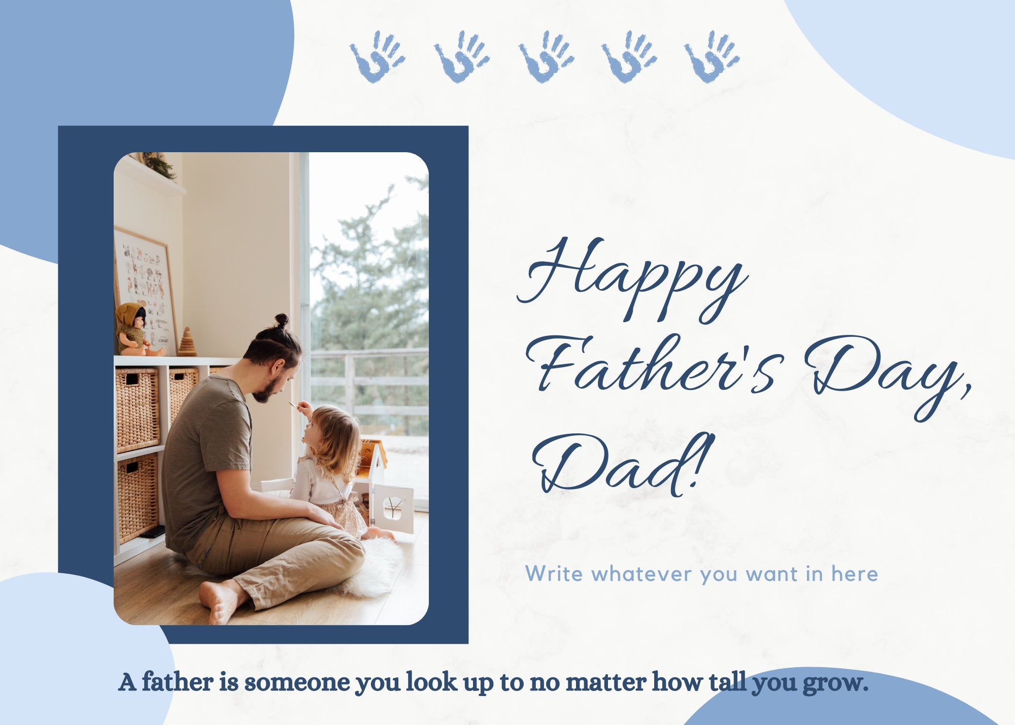 Personalized Father's Day Printable Card Customizable - Etsy