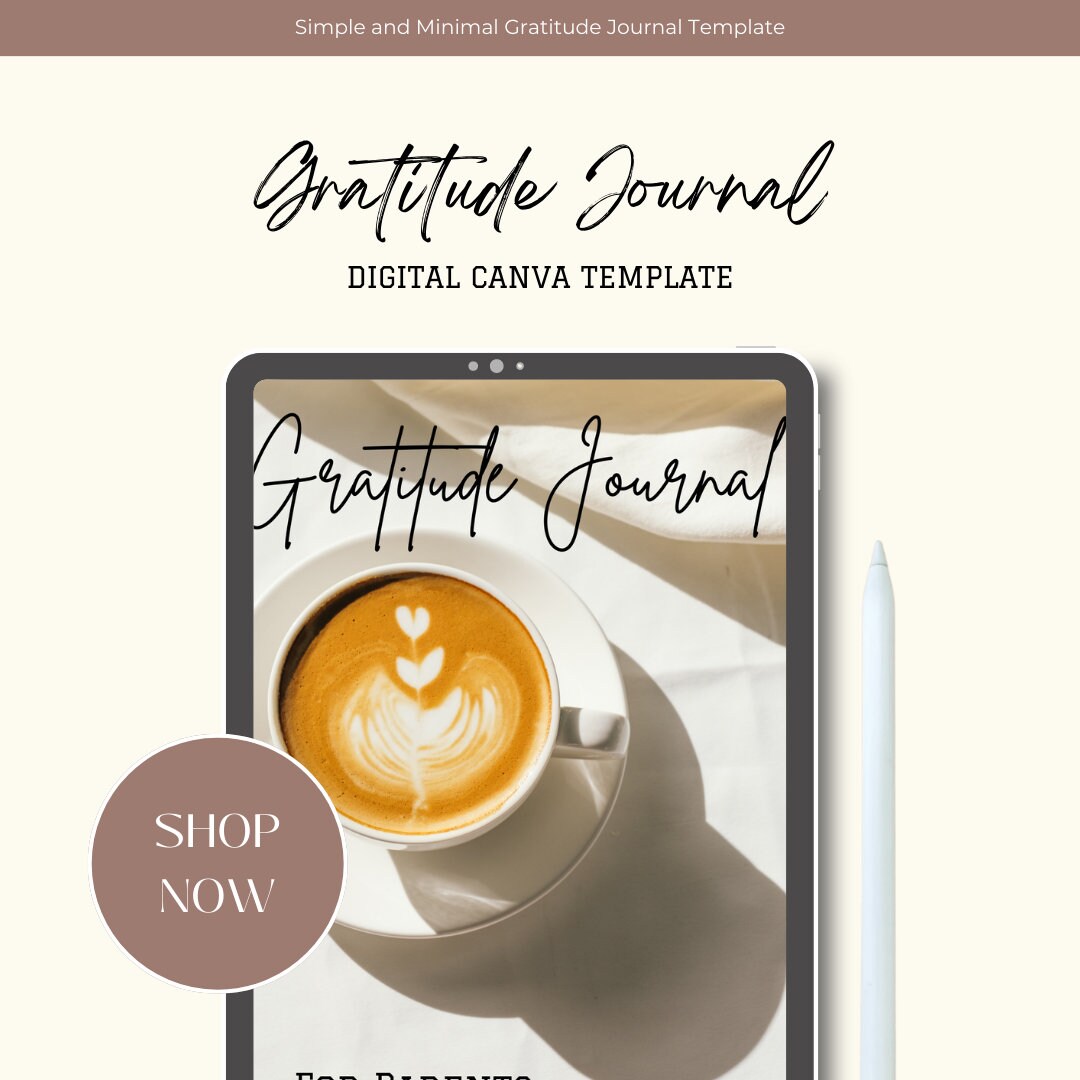 Gratitude Journal Template/canva Customizable Template/digital Download ...