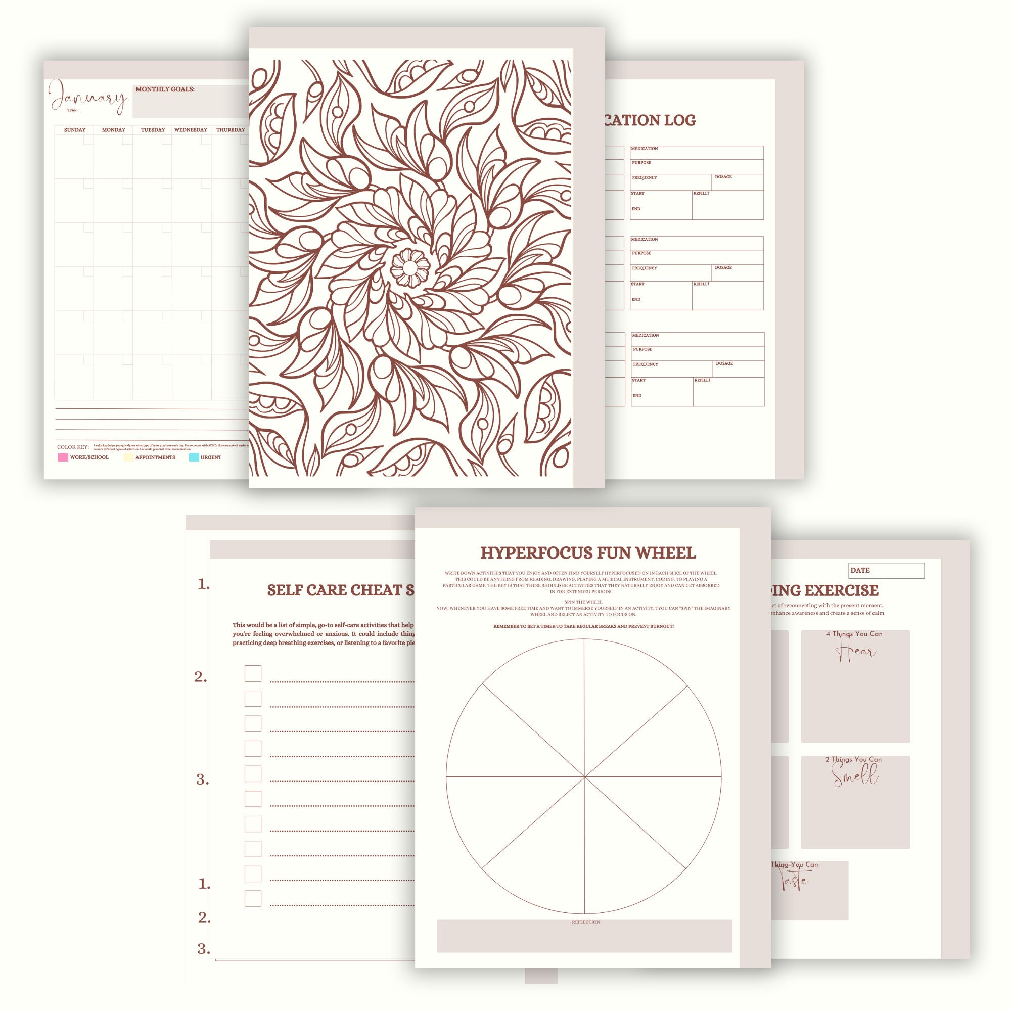 ADHD Planner/printable Planner/printable Journal/customizable - Etsy