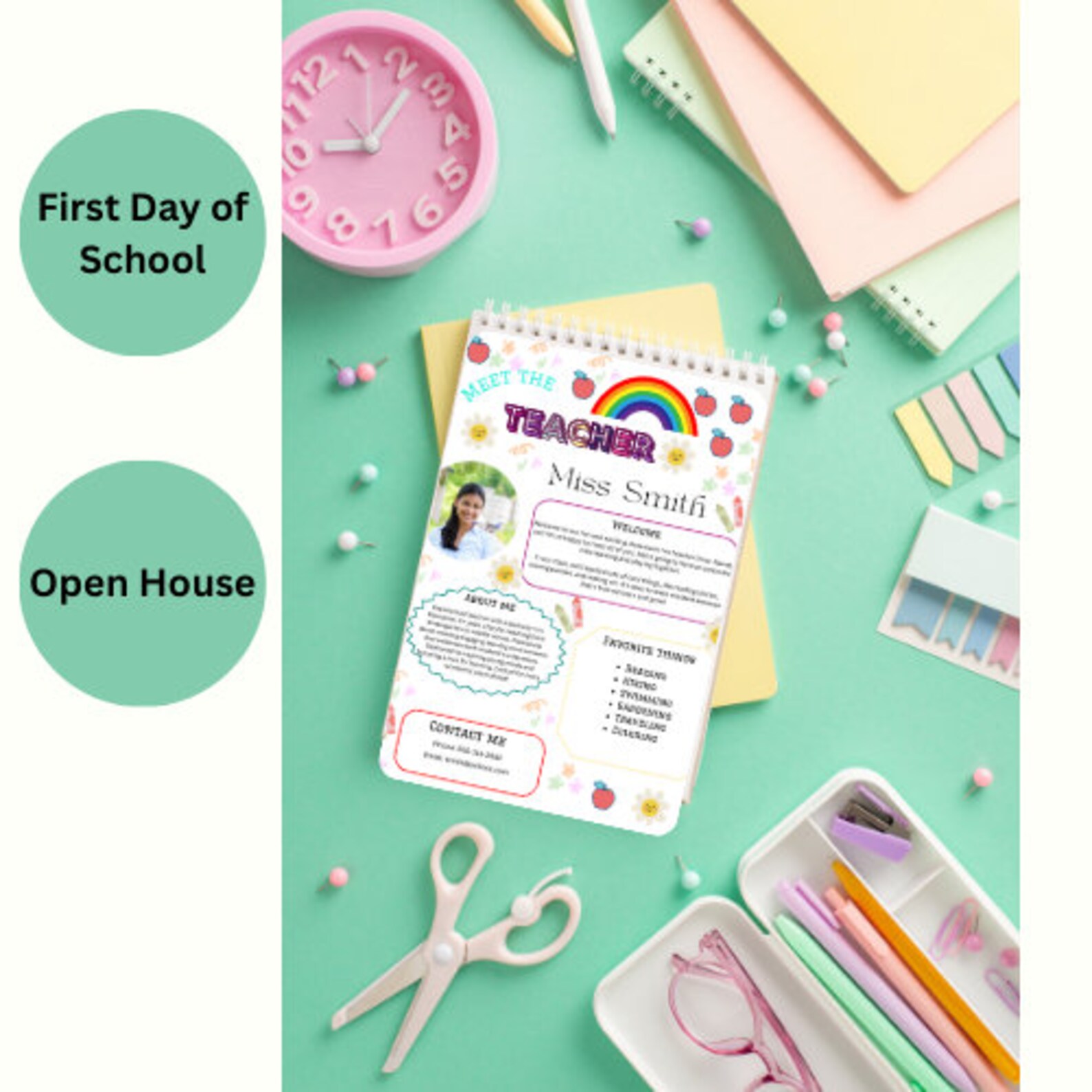 Meet the Teacher Template, Editable Teacher Printable, Boho Meet the ...