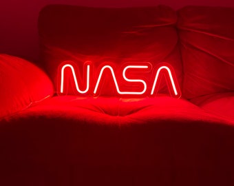Neon Nasa Sign - Etsy