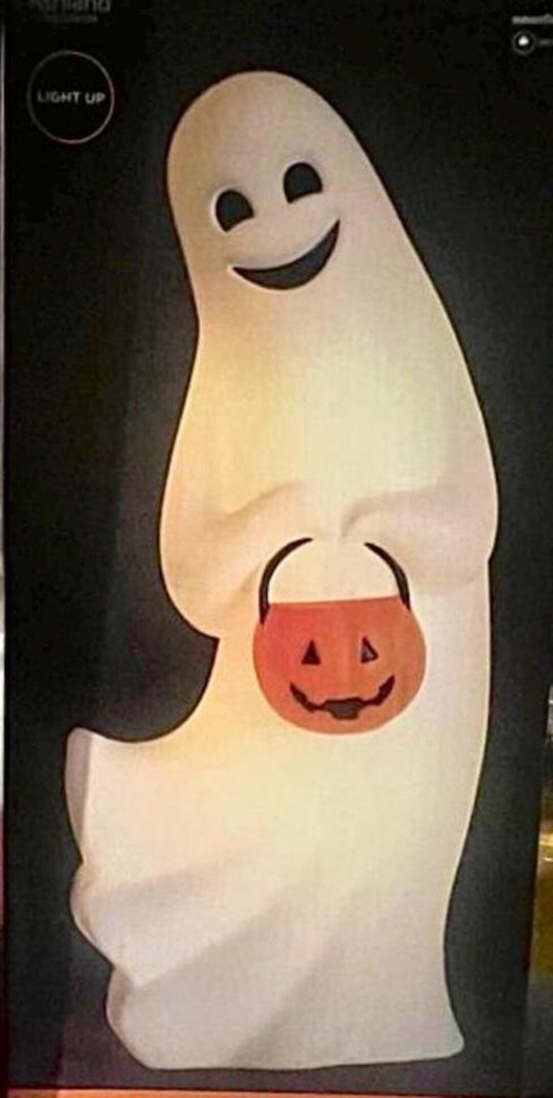Light up Ghost W/jack O’lantern Blow Mold by Ashland 24" Tall Halloween ...