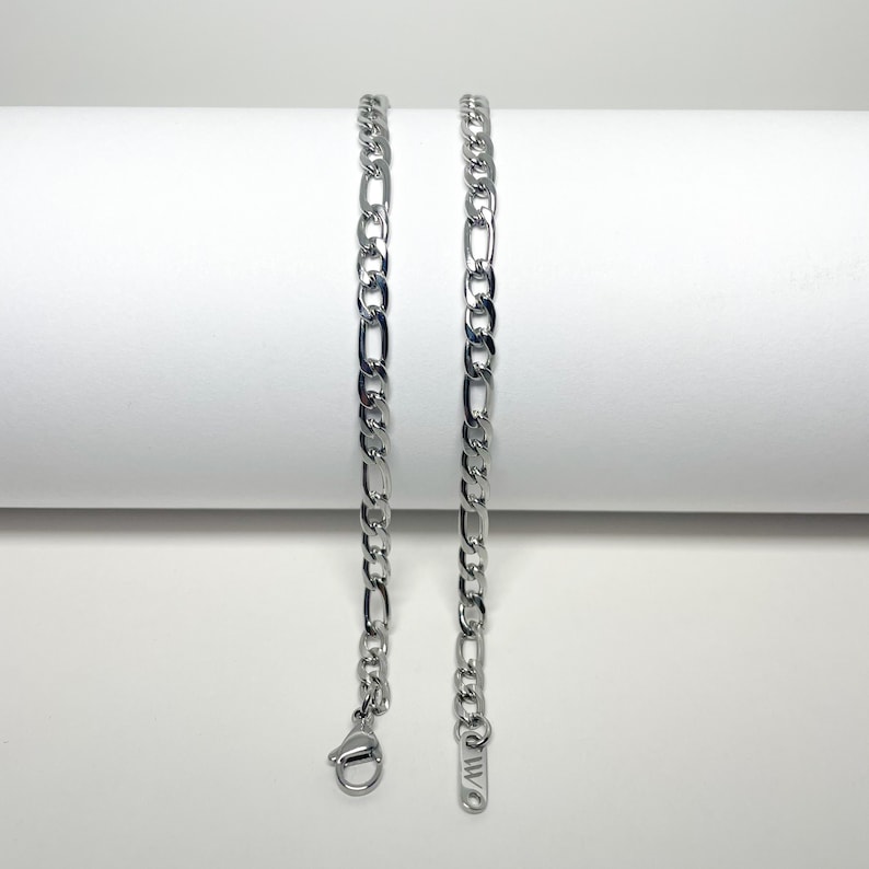 Silver Figaro Necklace for Men 4mm Silver Figaro Chain - Etsy Canada