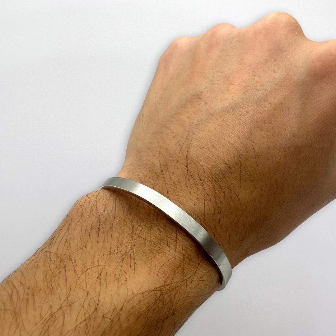 Silver Cuff Bracelet for Men • Cool Cuff Bracelet • Livin Well Cuff ...