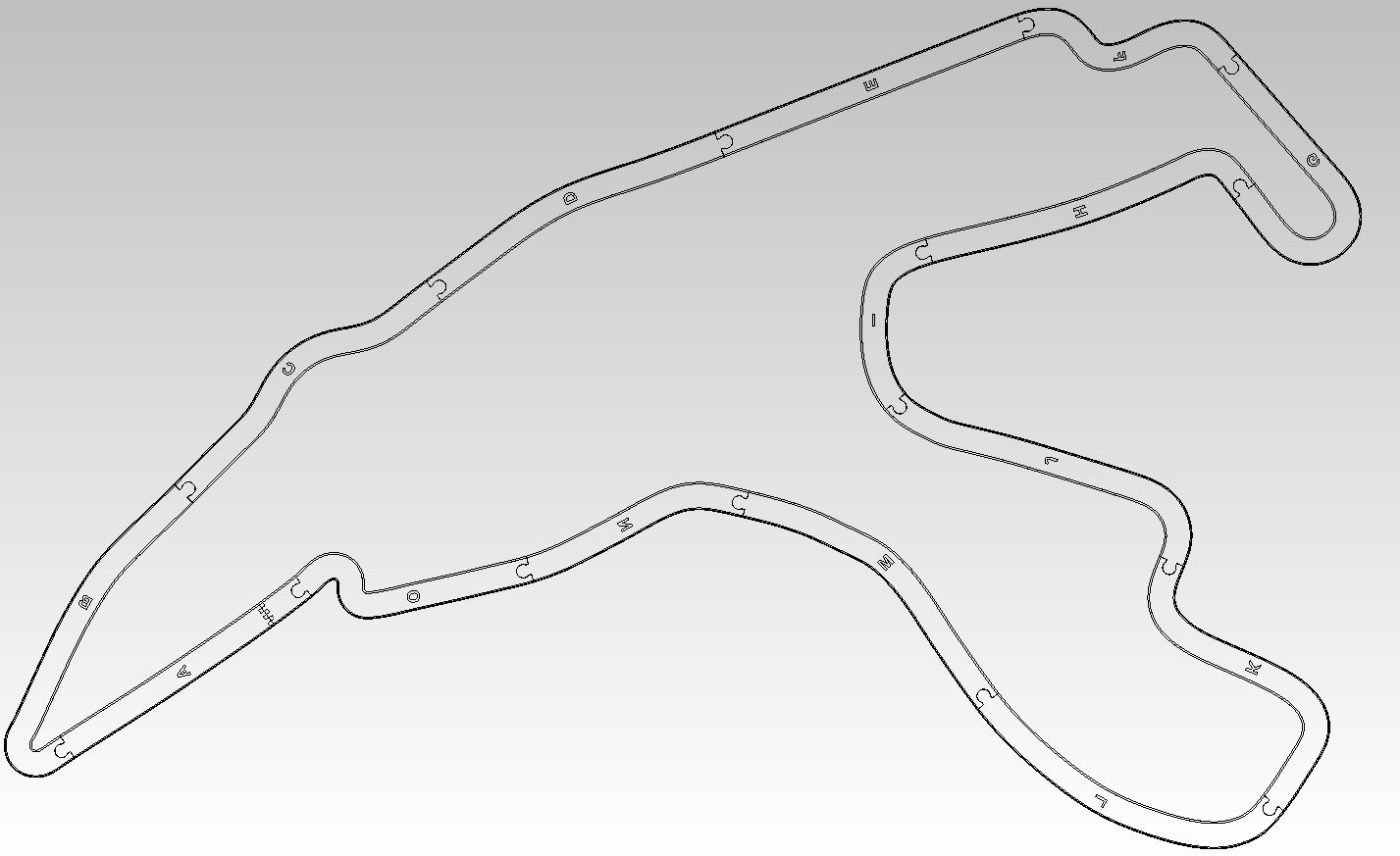 Large 36" SPA F1 Belgium 3D Race Track Map Outline Wall Art, for Garage ...