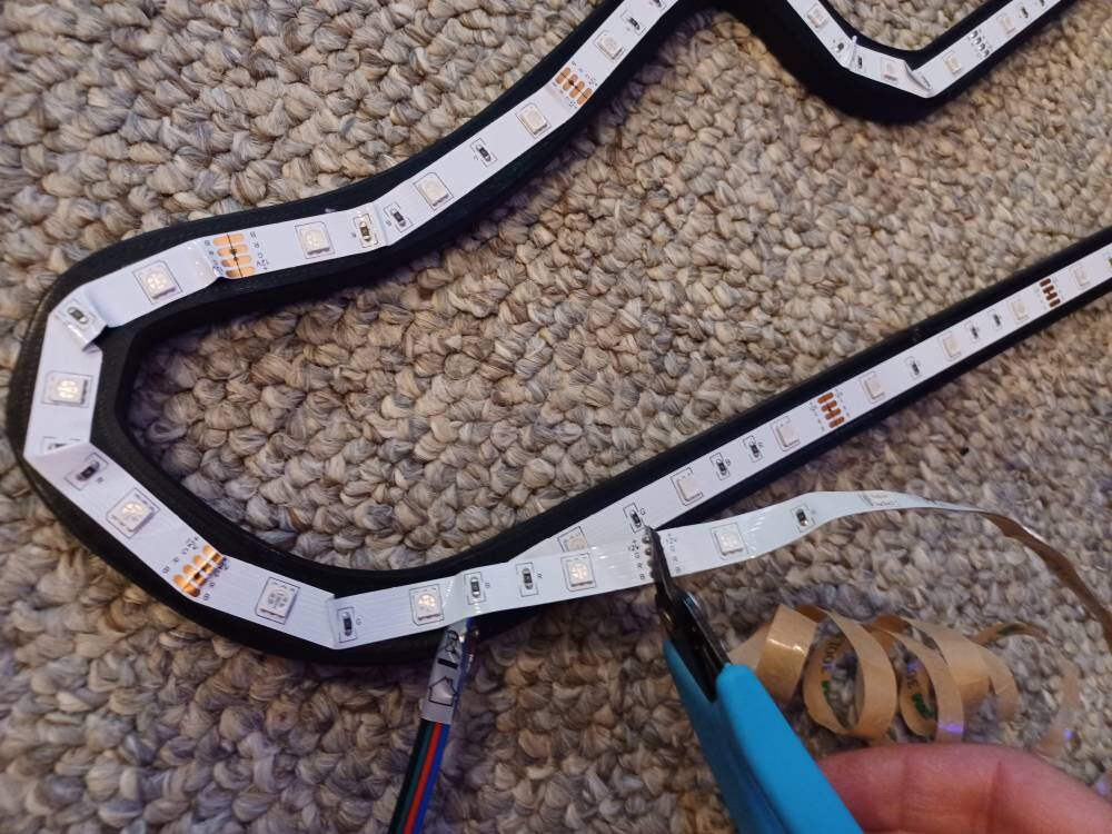 LED Backlight Glow Kit W/ Black Standoffs for Large 3D Race - Etsy