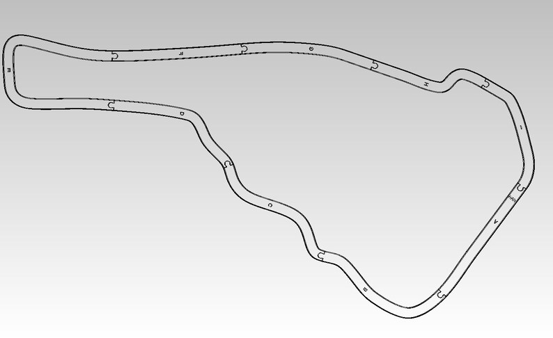 Large 36 Road Atlanta 3D Race Track Map Outline Wall - Etsy