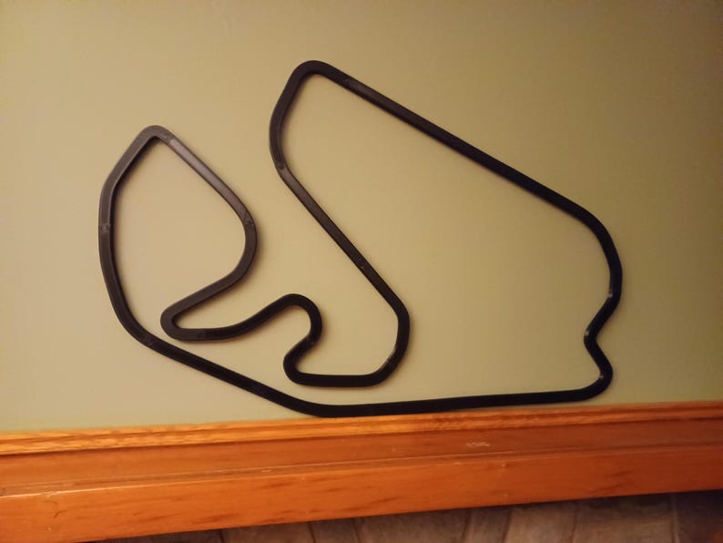 Large 36" Interlagos Brazil F1 Track, 3D Map Outline Wall Art, for ...