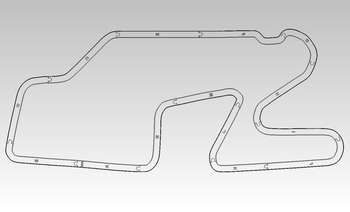Large 36 Watkins Glen 3D Race Track Map Outline Wall - Etsy
