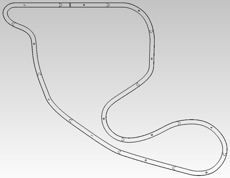 Large 36 Nelson Ledges 3D Race Track Map Outline Wall - Etsy