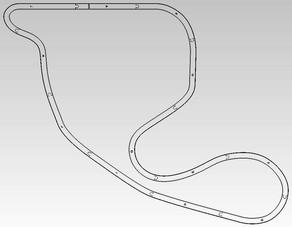 Large 36 Nelson Ledges 3D Race Track Map Outline Wall - Etsy