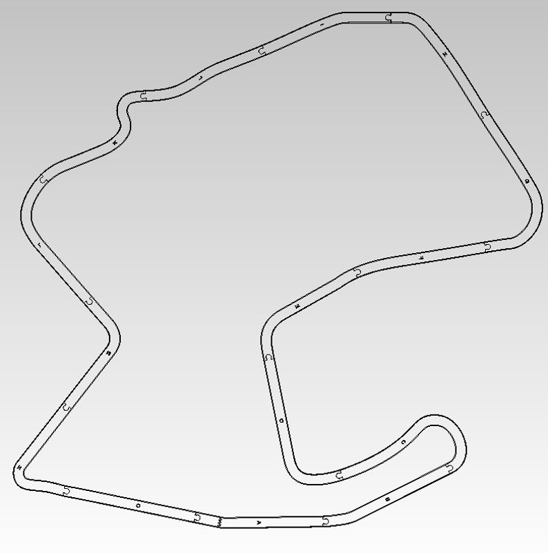 Large 36" Laguna Seca 3D Race Track Map Outline Wall Art, for Garage ...