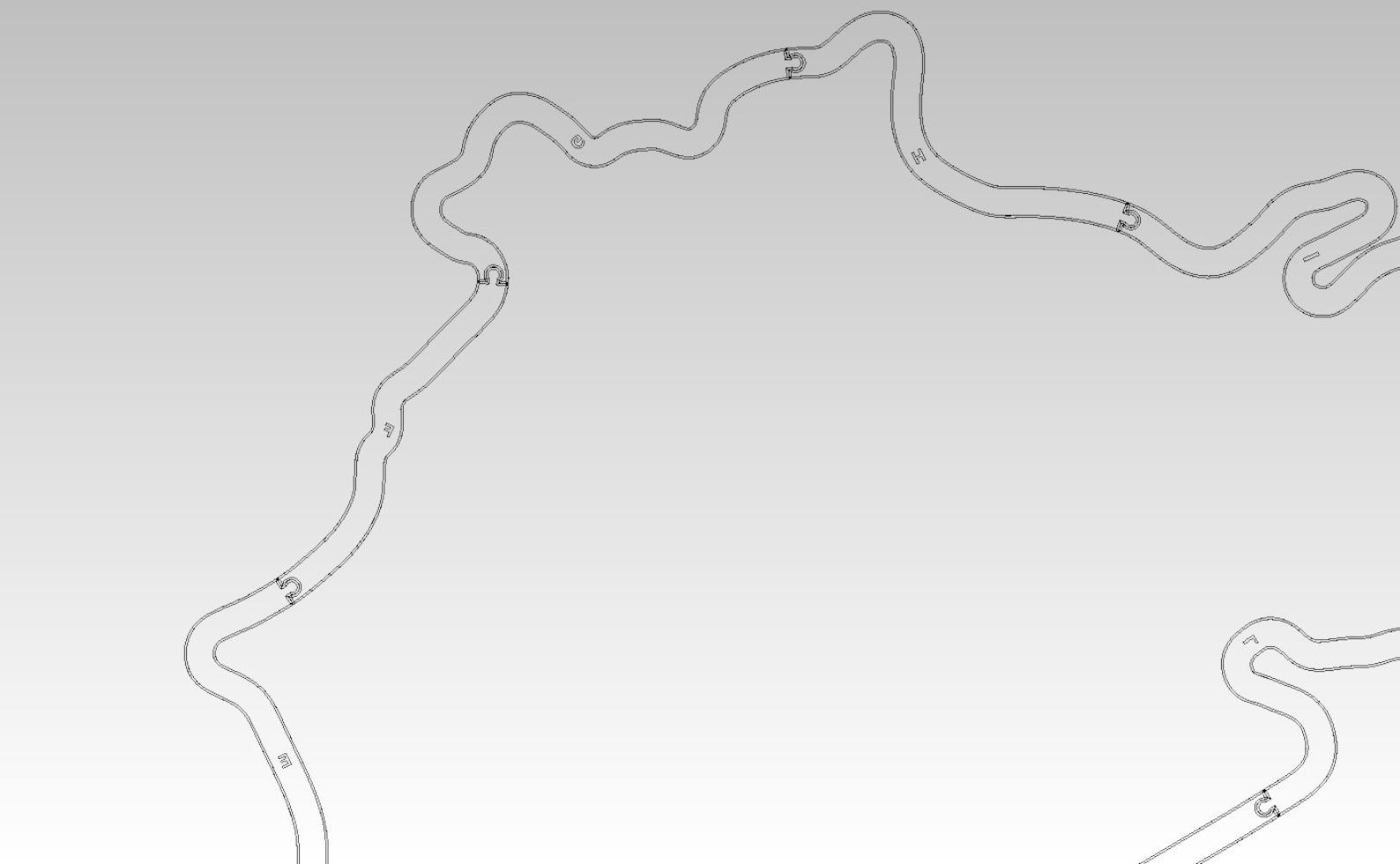 Huge 44" Nurburgring 3D Race Track Map Outline Wall Art F1 GP, for ...