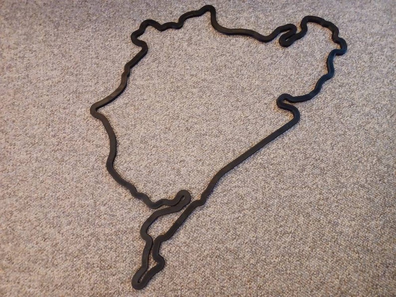 Huge 44" Nurburgring 3D Race Track Map Outline Wall Art F1 GP, for ...