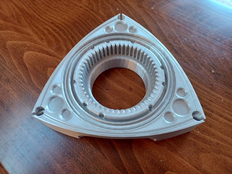 Rotary Engine Rotor in Silver, 3D Wall Art Life Size Wankel, Mazda 13B ...