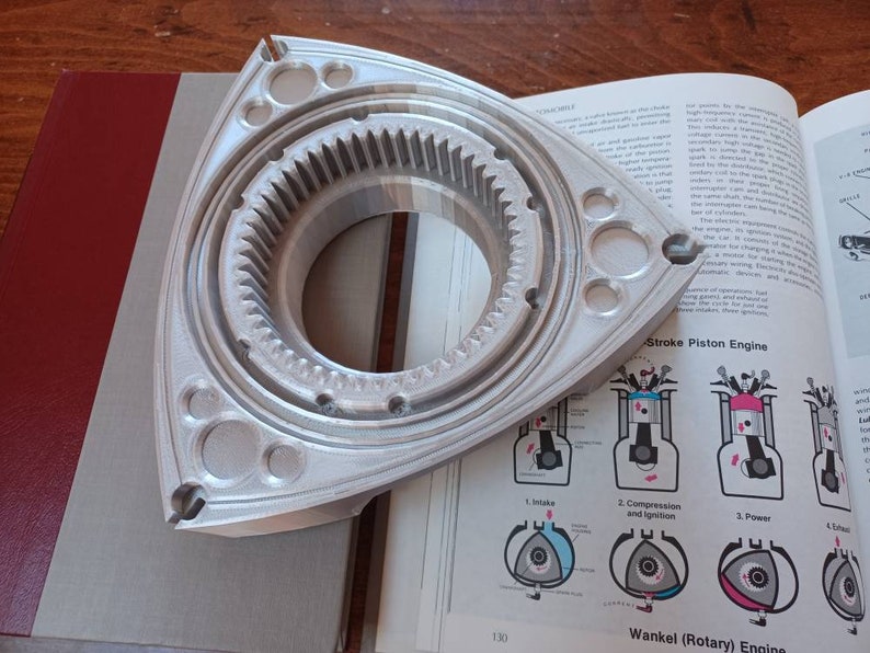 Rotary Engine Rotor in Silver, 3D Wall Art Life Size Wankel, Mazda 13B ...