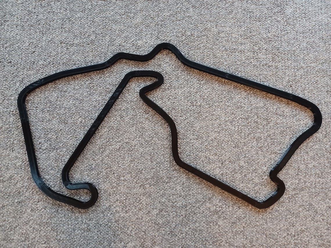 Large 36" Silverstone UK F1 3D Race Track Map Outline Wall Art, for ...
