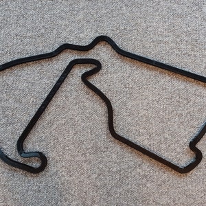Large 36" Silverstone UK F1 3D Race Track Map Outline Wall Art, for ...
