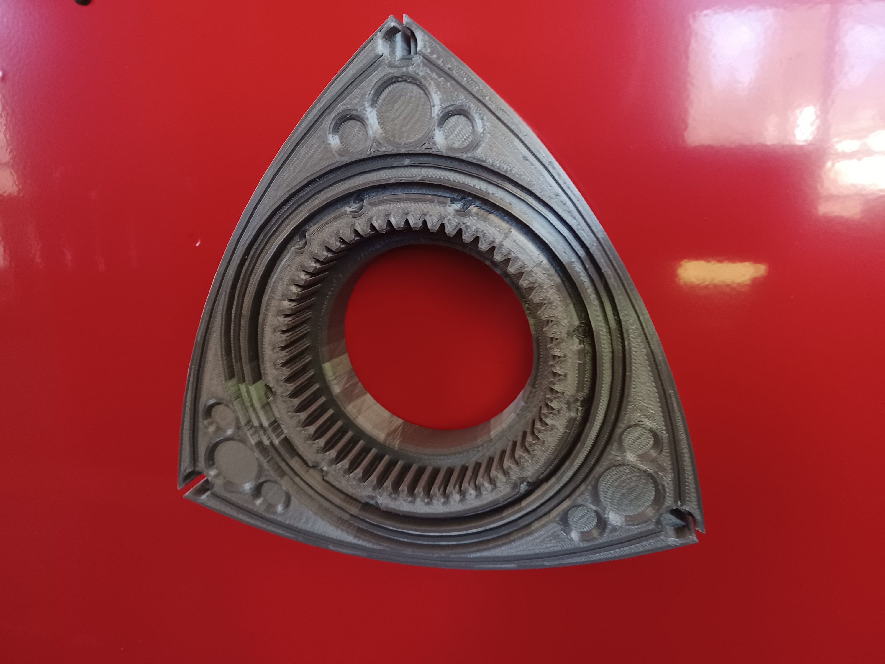 Magnetic Rotary Engine Rotor in Gray Steel, 3D Toolbox Art - Life Size ...