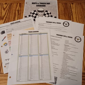 Printable HDPE & Track Day Logbook/timing Sheets/tips + Tricks Bundle ...