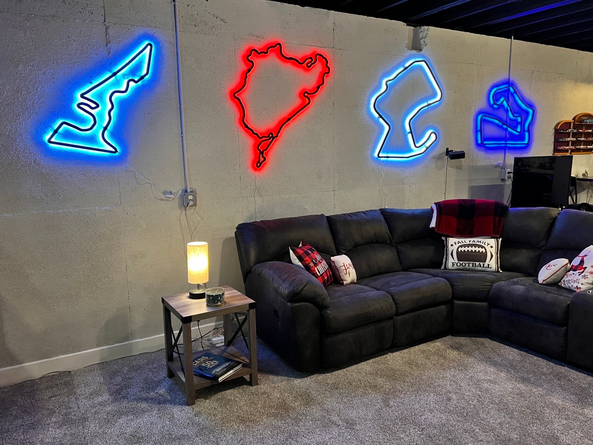 LED Backlight Glow Kit W/ Standoffs for Wall Mounting Large 3D Race ...