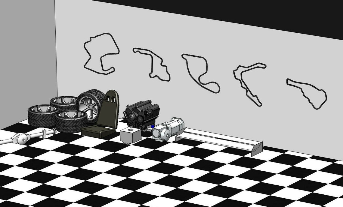 Large 36 Watkins Glen 3D Race Track Map Outline Wall - Etsy