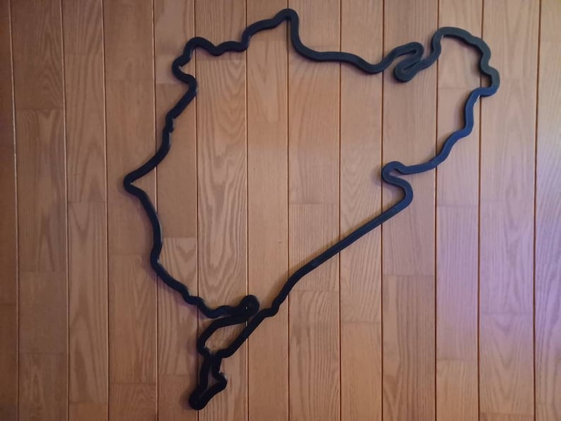 Huge 44" Nurburgring 3D Race Track Map Outline Wall Art F1 GP, for ...