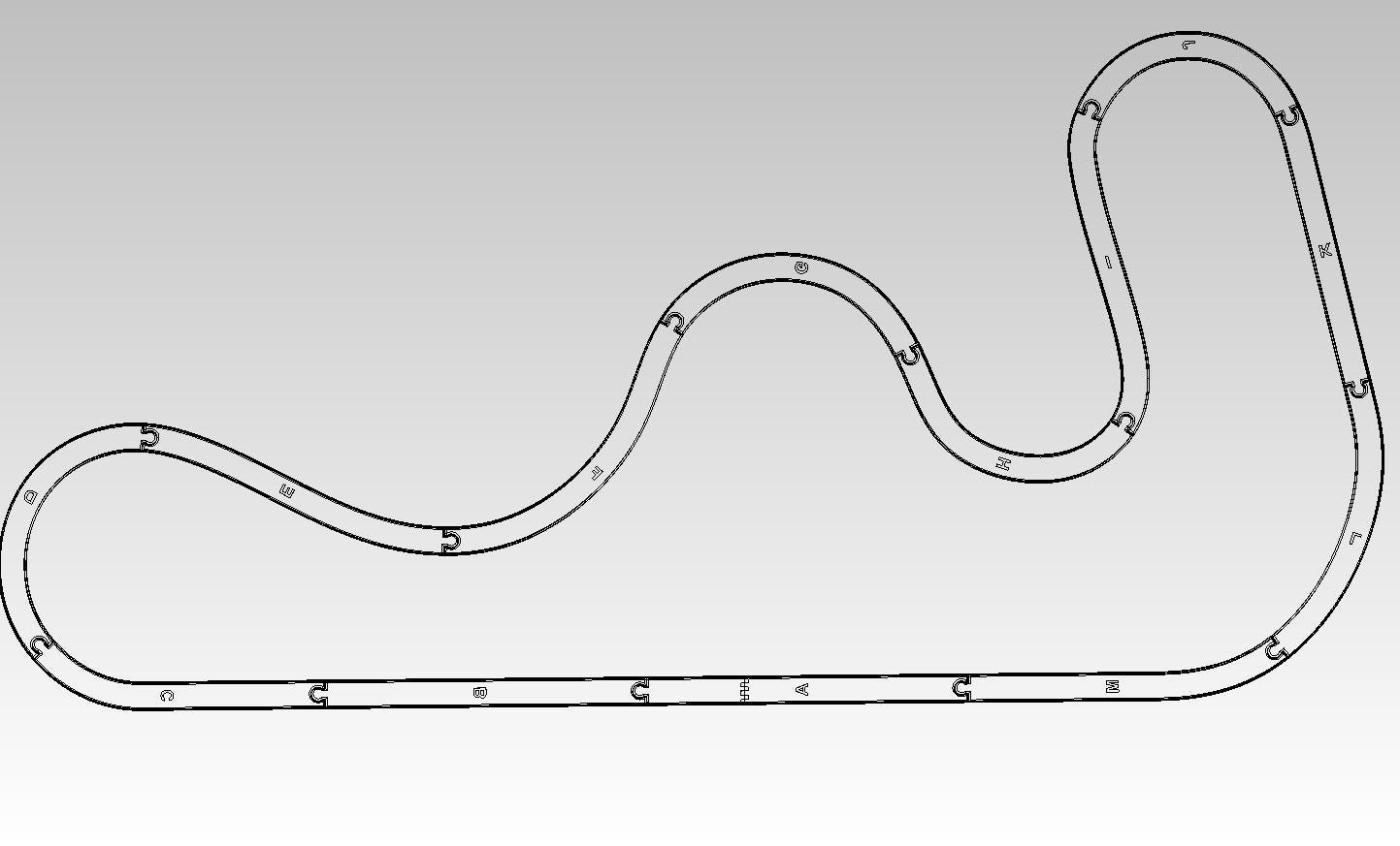 Large 36" Roebling Road Raceway 3D Race Track Map Outline Wall Art, for ...