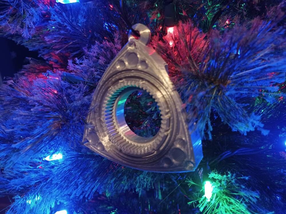 Rotary Engine Rotor Christmas Ornament in Silver 3d, 1/2 Scale! Wankel ...