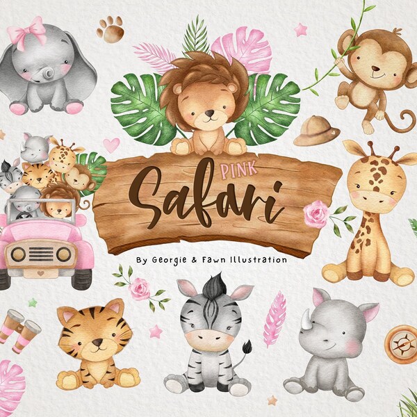 Pink Safari Baby - Etsy