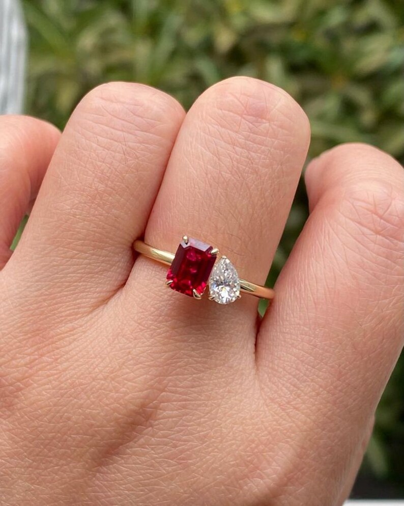 14k Gold Natural Ruby Ring / Genuine Ruby Ring Available in - Etsy