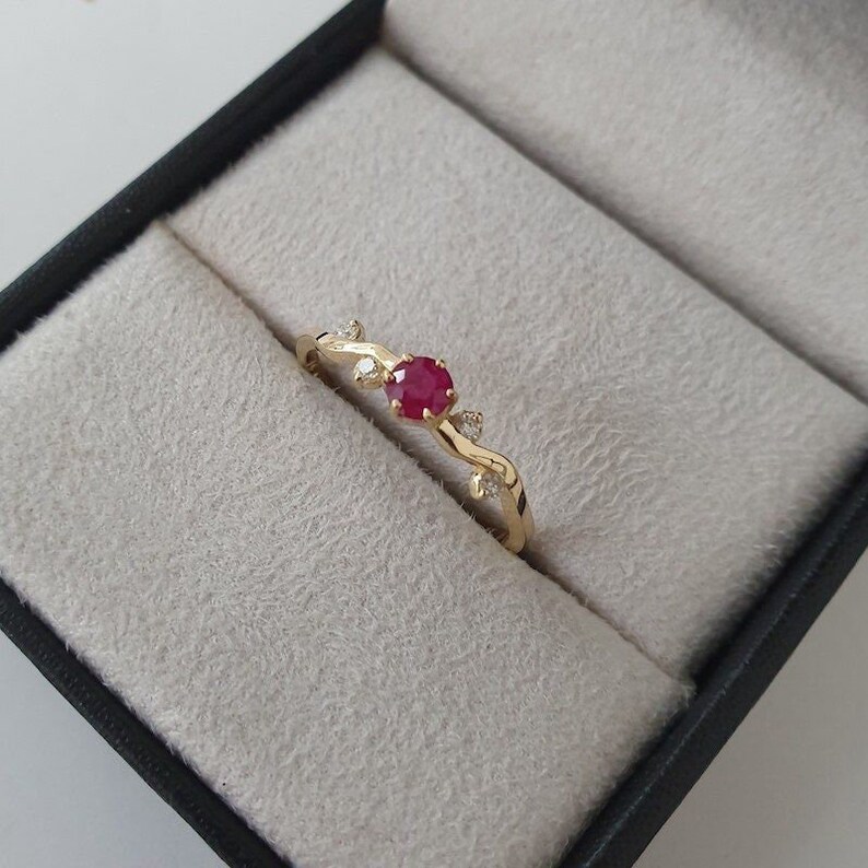 14k Gold Natural Ruby Ring / Genuine Ruby Ring Available in - Etsy