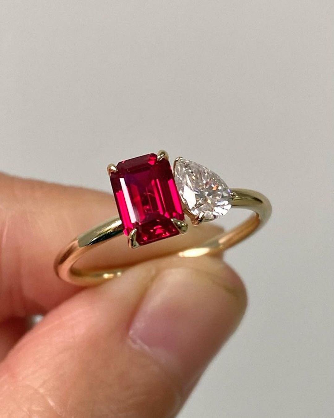 14k Gold Natural Ruby Ring / Genuine Ruby Ring Available in - Etsy