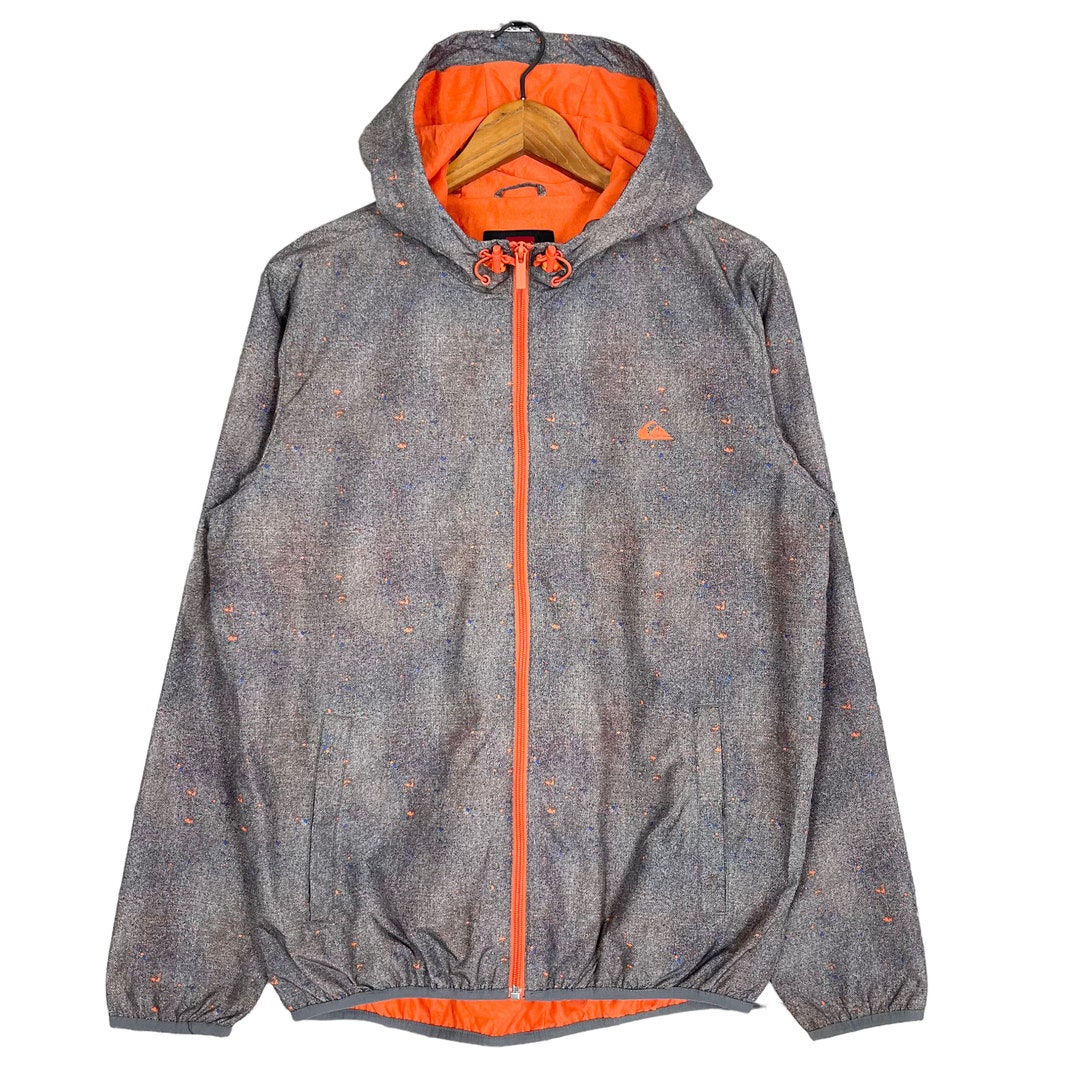 Quicksilver Zip up Hoodie Light Windbreaker Jacket Surfboard Surf Wear ...