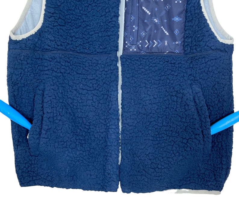 Adidas NEO Fleece Vest Jacket Outdoor Hiking Sportswear Blue Color Size ...