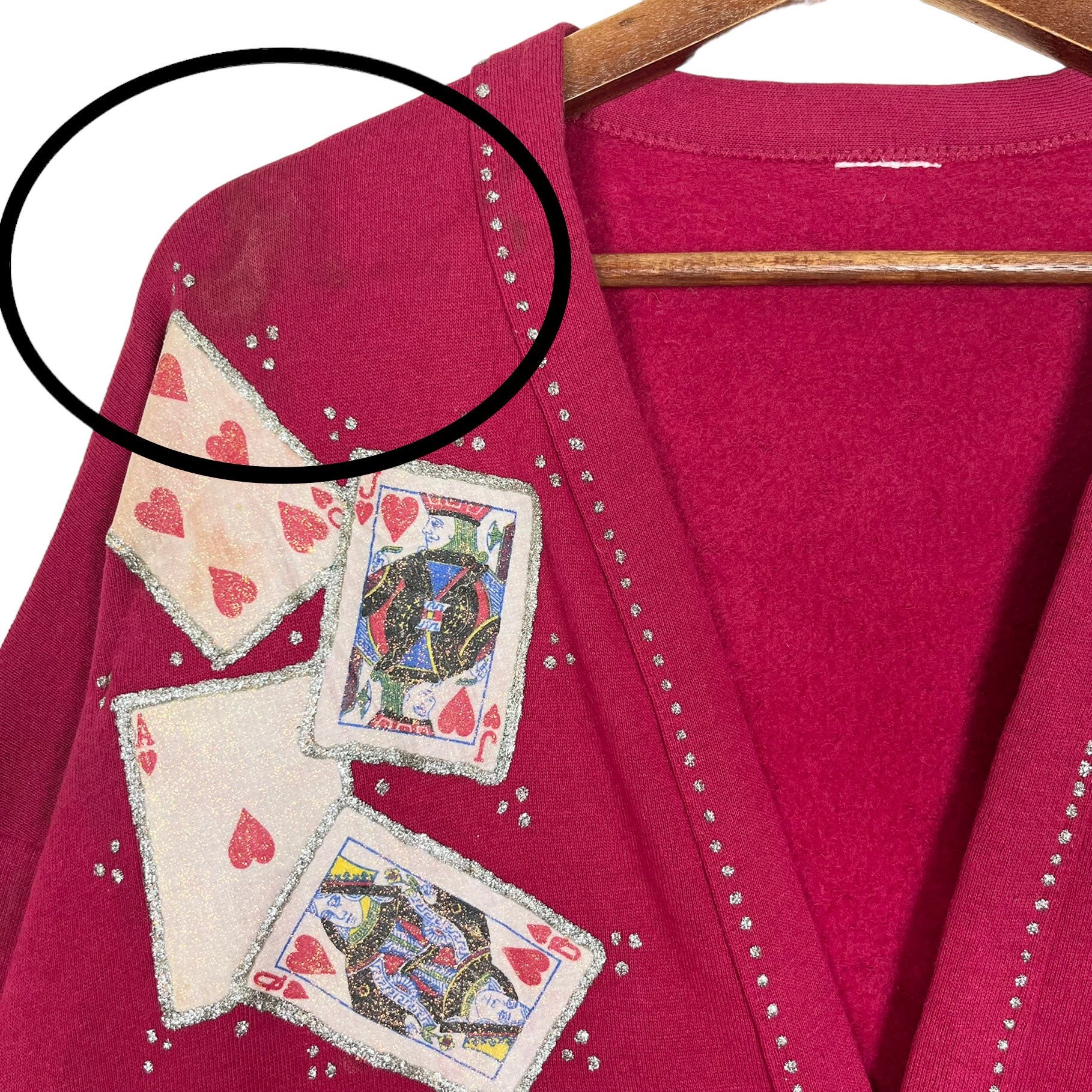 Vintage Playing Cards Printed Button Cardigan Jacket Red Size Large - Etsy