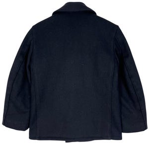 MFG by Schott US740N Pea Jacket Coat Wool Size Size 12 Navy Blue Made ...
