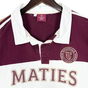 University Stellenbosch Maties Rugby Shirt Long Sleeve Sweatshirt Size ...
