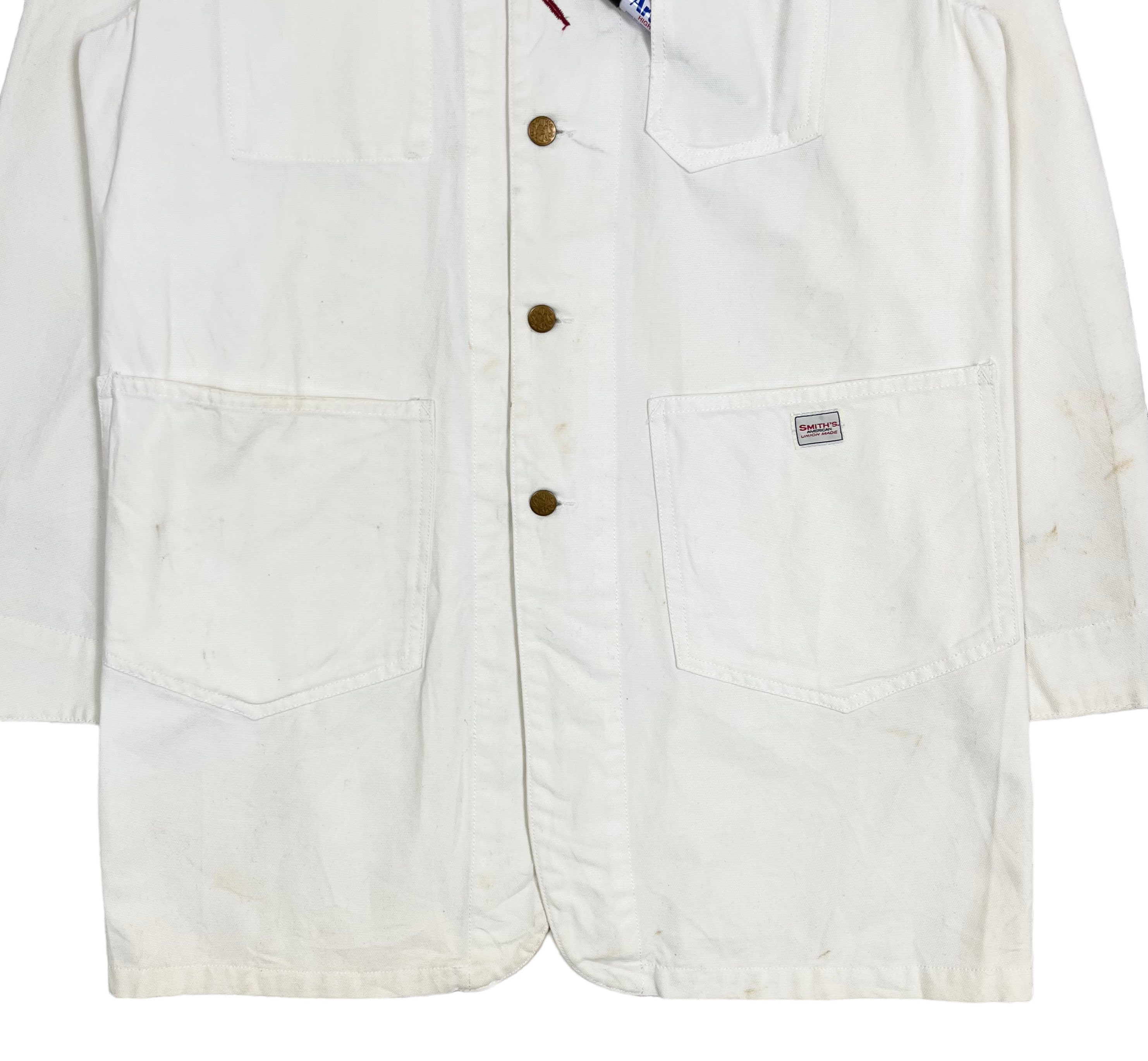 Smith American Chore Jacket Union Made Workers Jacket White Size Large ...