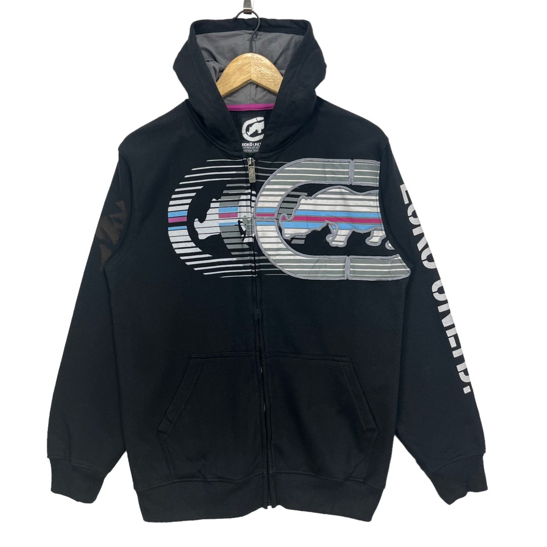 Ecko Unltd. Zip up Hoodie Jacket Black Size X Large - Etsy